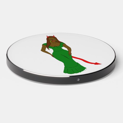 devil girl wireless charger | Zazzle