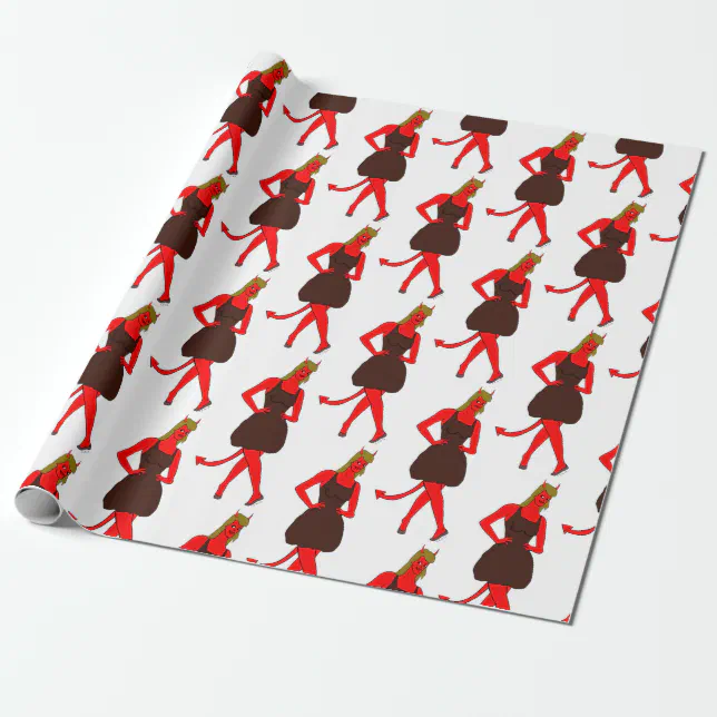 devil girl wrapping paper | Zazzle