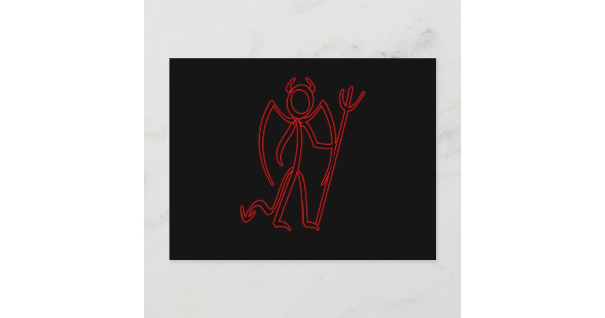 Devil - Stickman Postcard | Zazzle