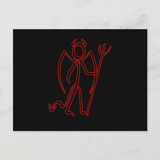 Devil - Stickman Postcard | Zazzle