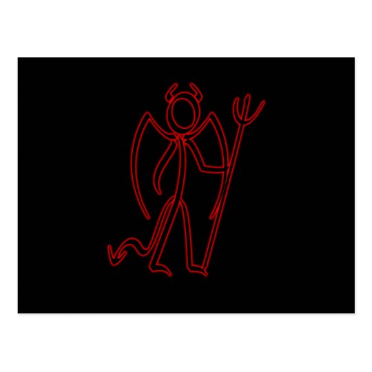 Devil - Stickman Postcard | Zazzle.com
