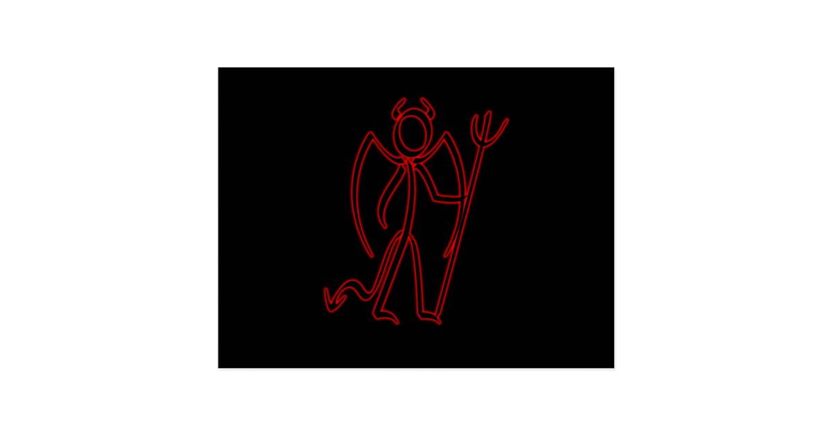 Devil - Stickman Postcard | Zazzle.com