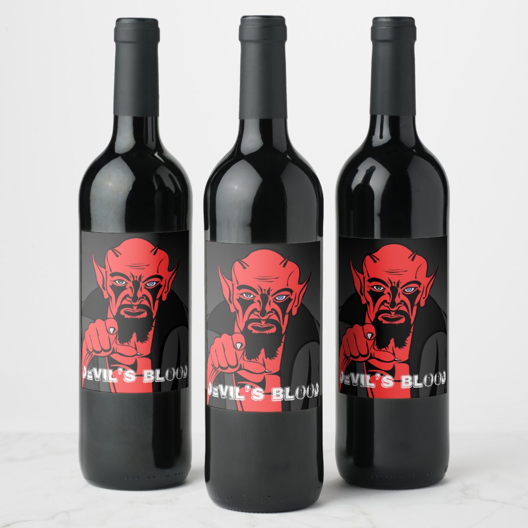 Devil's Blood Wine Label | Zazzle
