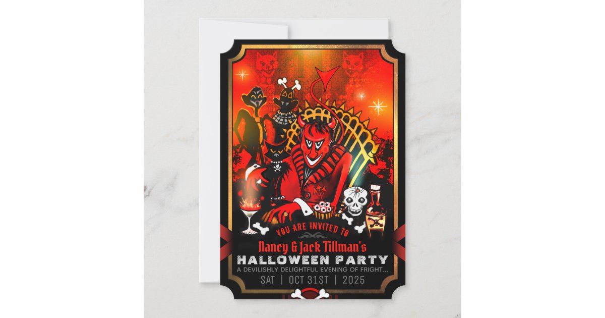 Devil's Delight Halloween Party Invitation | Zazzle
