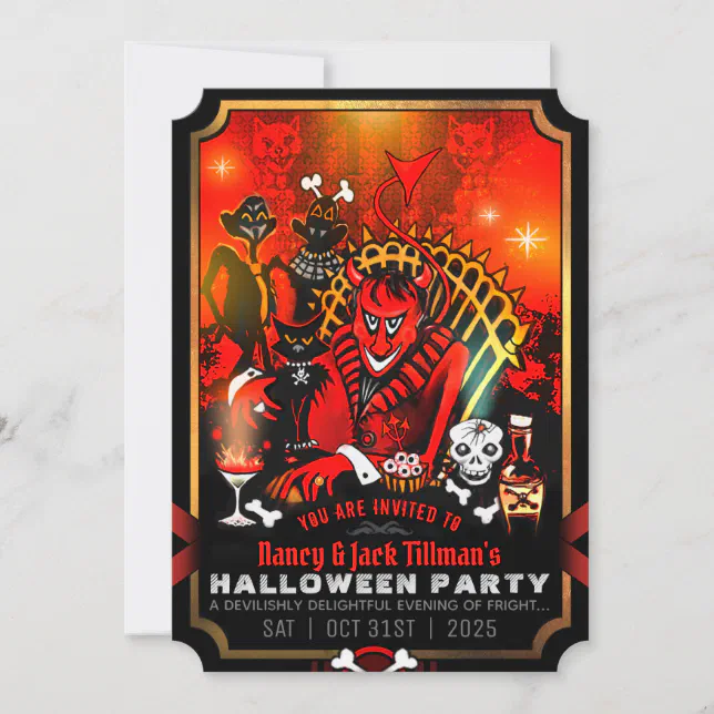Devil's Delight Halloween Party Invitation | Zazzle