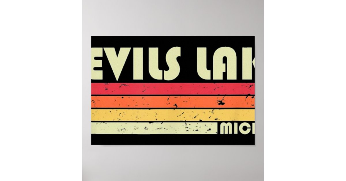 DEVILS LAKE MICHIGAN Fishing Camping Poster | Zazzle