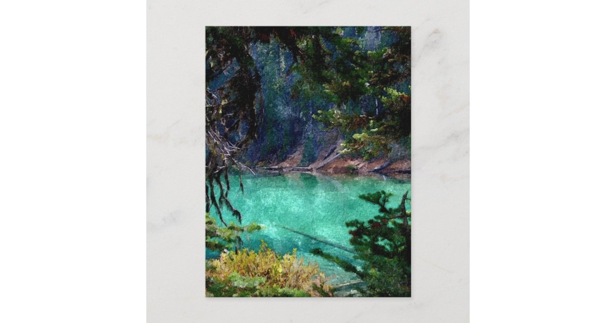 Devils Lake, Oregon Artwork Postcard | Zazzle