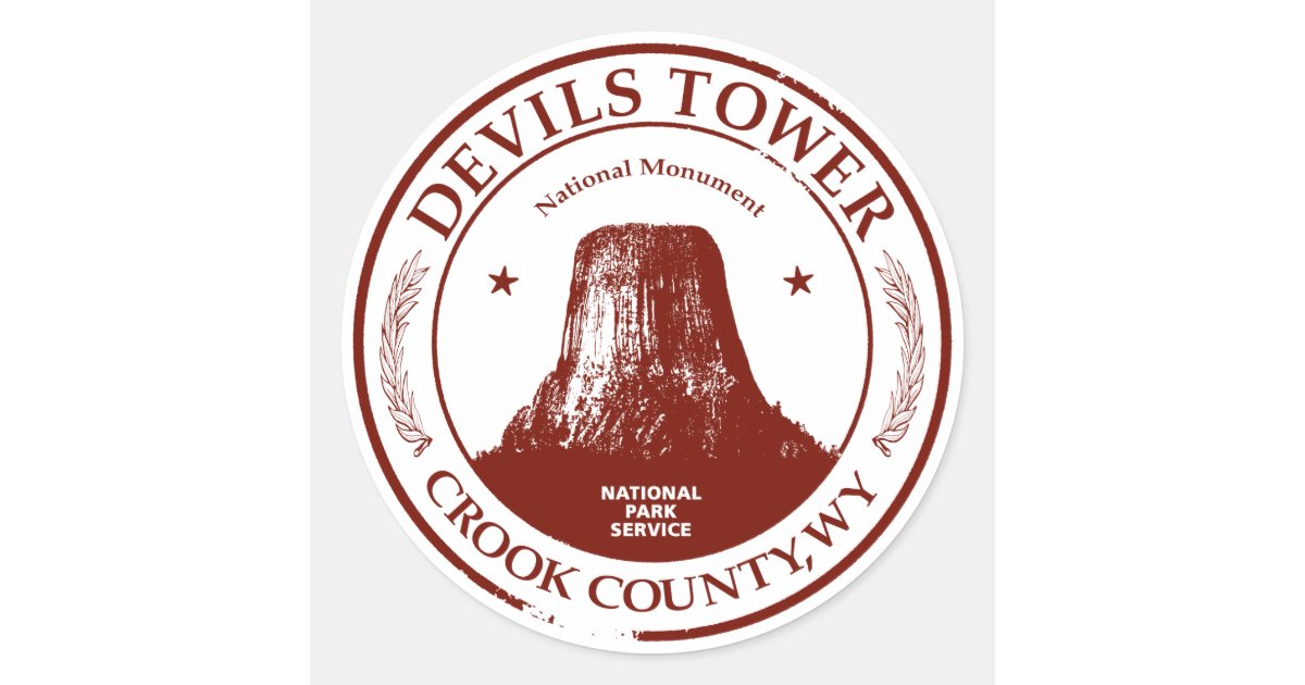 Devils Tower Classic Round Sticker | Zazzle