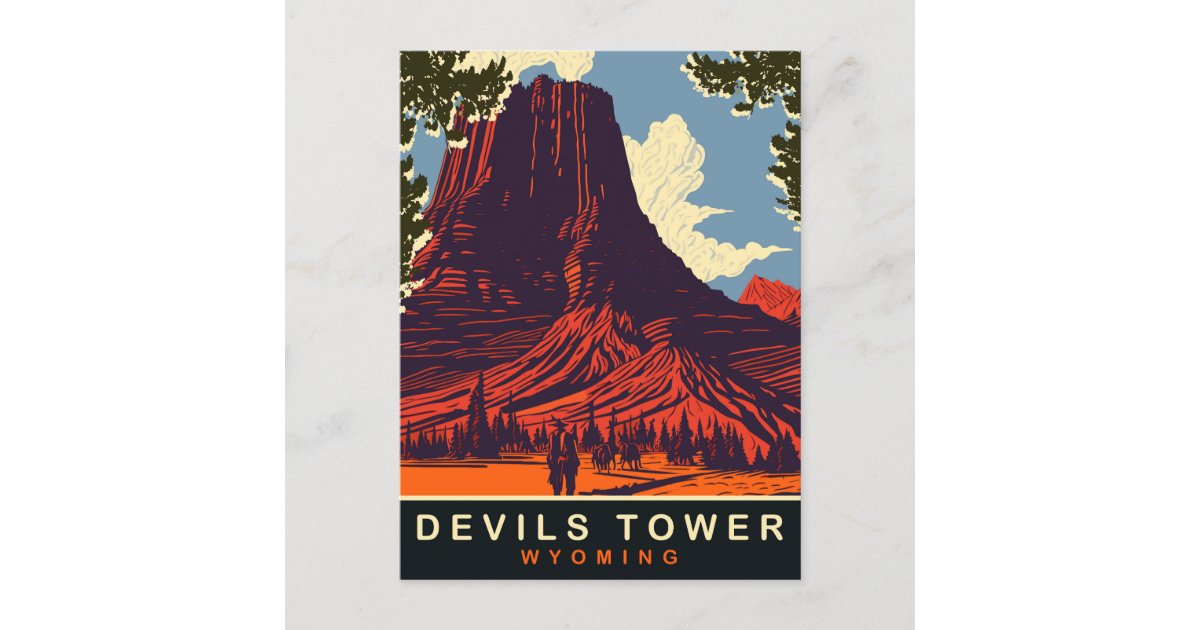 Devils Tower, Wyoming, Travel Postcard | Zazzle