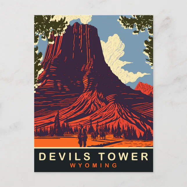 Devils Tower, Wyoming, Travel Postcard | Zazzle