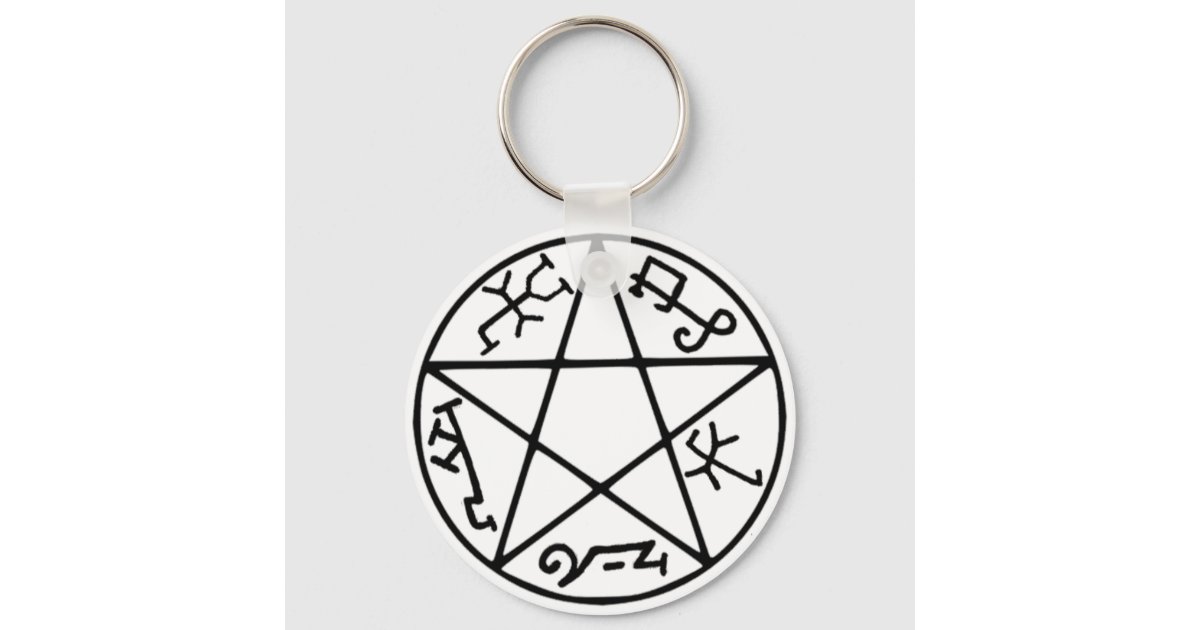 Devil's Trap Keychain | Zazzle