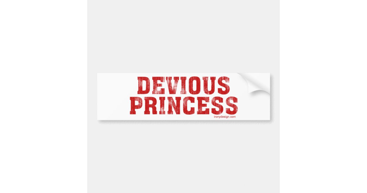 Devious Princess Bumper Sticker | Zazzle