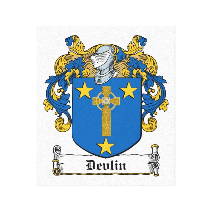 Devlin Family Crest Canvas Print | Zazzle
