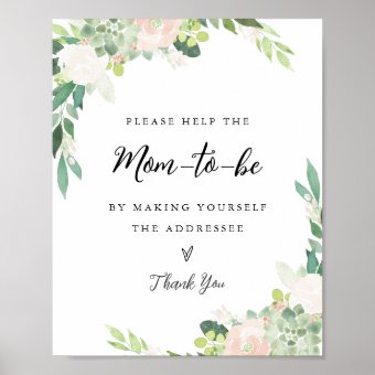 DEVON Address the Envelope Baby Shower Sign | Zazzle