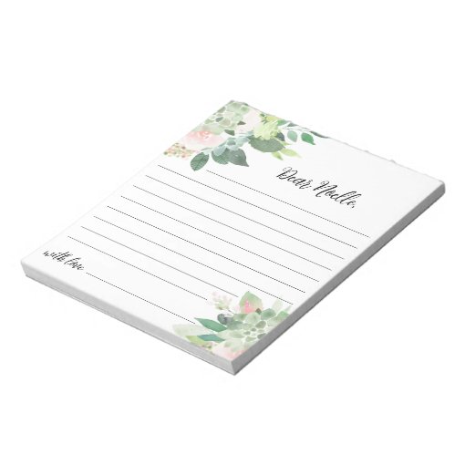 DEVON Greenery Time Capsule Star Baby Shower Notepad | Zazzle