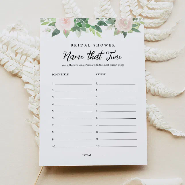 DEVON Name That Tune Bridal Shower Game Invitation | Zazzle