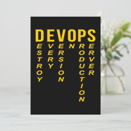 Devops Definition Technical Computer IT Programmer Thank You Card | Zazzle