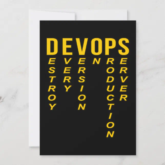 Devops Definition Technical Computer IT Programmer Thank You Card | Zazzle