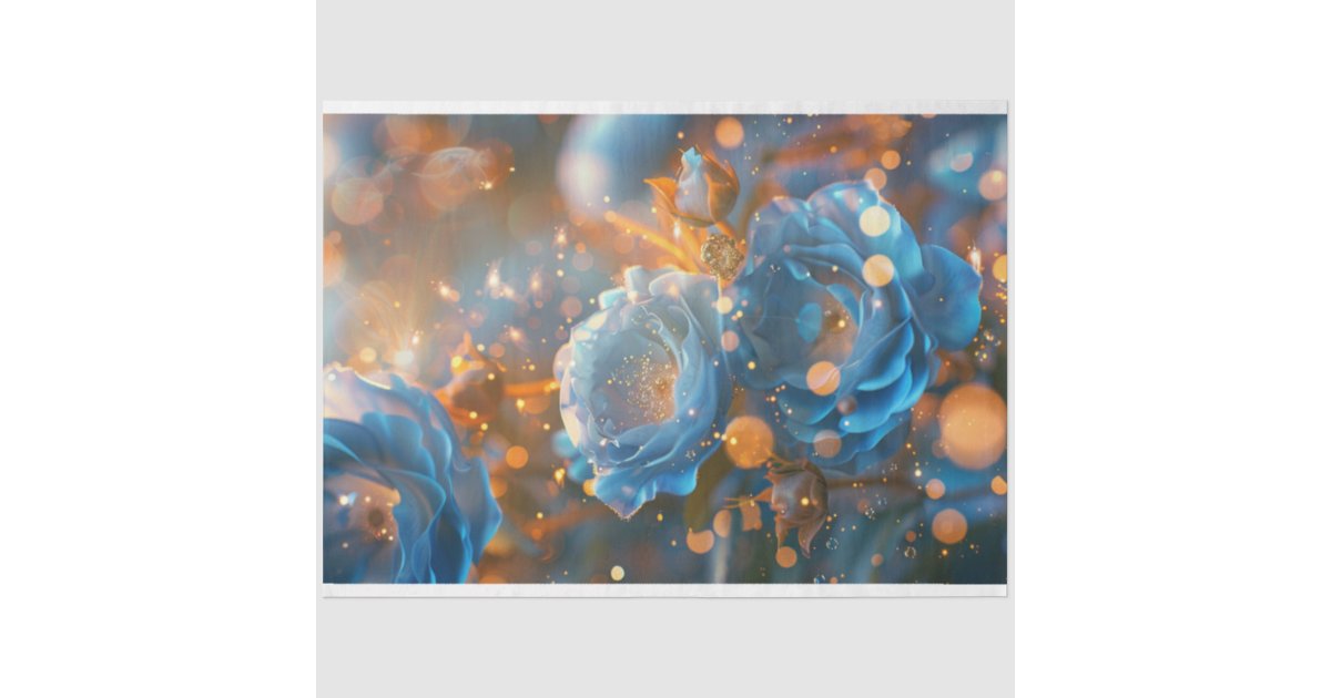 Dew Kissed Blooms Decoupage Tissue Paper | Zazzle