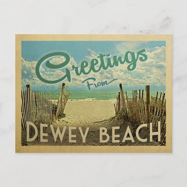 Dewey Beach Vintage Travel Postcard | Zazzle