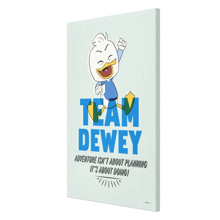 Dewey Duck | Team Dewey - Adventure Canvas Print | Zazzle.com