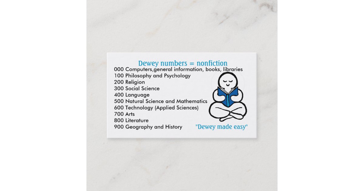Dewey made easy business card | Zazzle