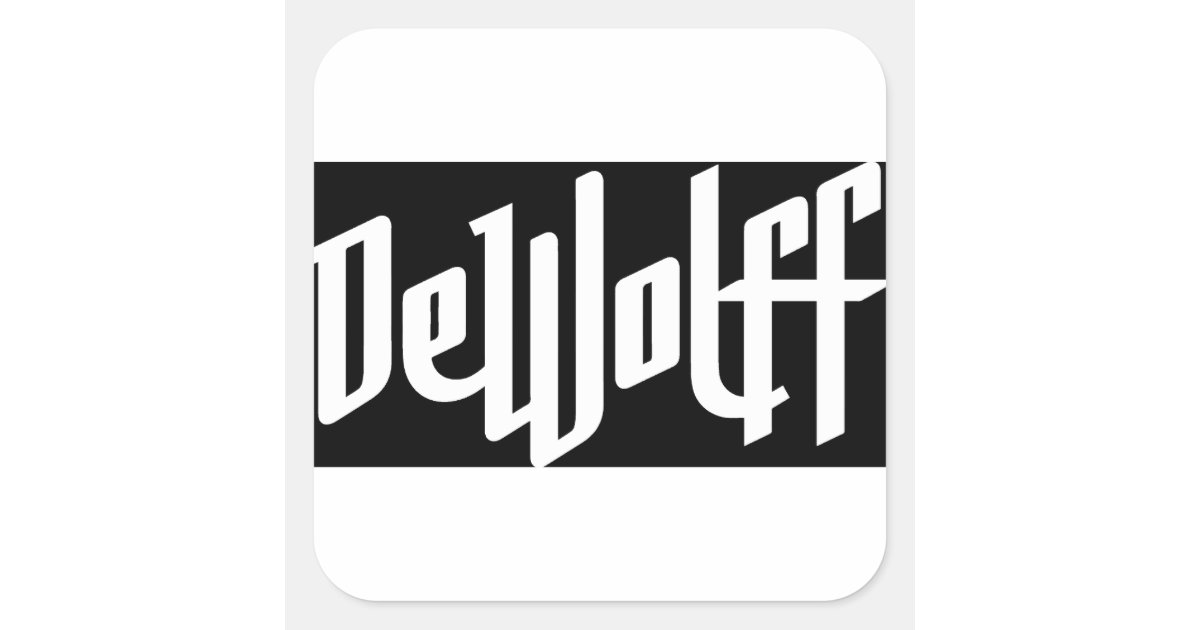 DeWolff logo Square Sticker | Zazzle
