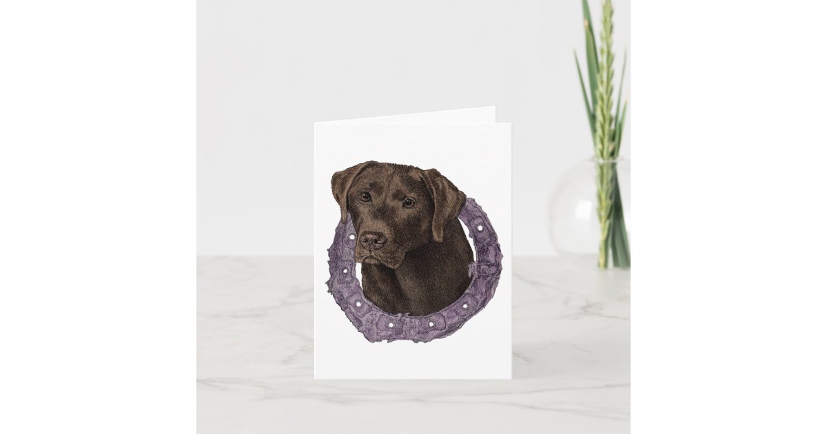 Dexter - Chocolate Lab Card | Zazzle