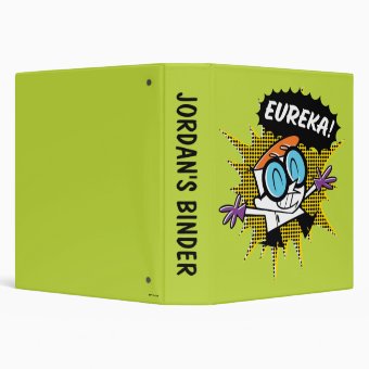 Dexter "Eureka!" Halftone Callout Graphic 3 Ring Binder | Zazzle