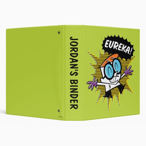 Dexter "Eureka!" Halftone Callout Graphic 3 Ring Binder | Zazzle