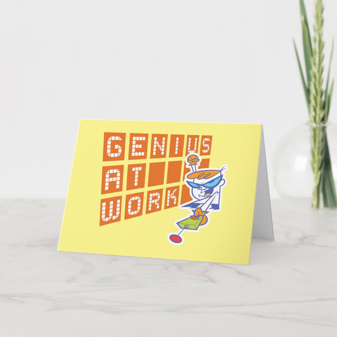 Dexter "Genius At Work" Card | Zazzle