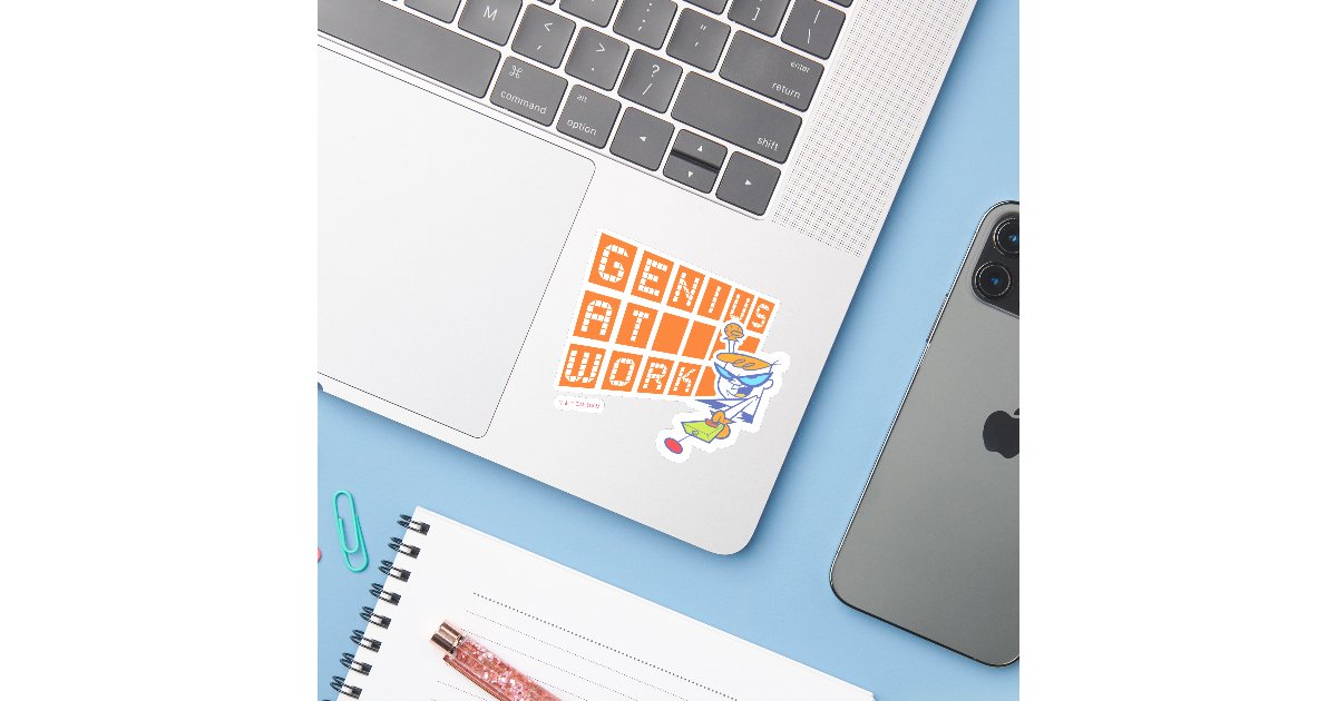 Dexter "Genius At Work" Sticker | Zazzle