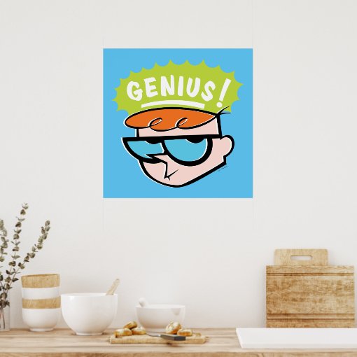 Dexter "Genius" Callout Graphic Poster | Zazzle