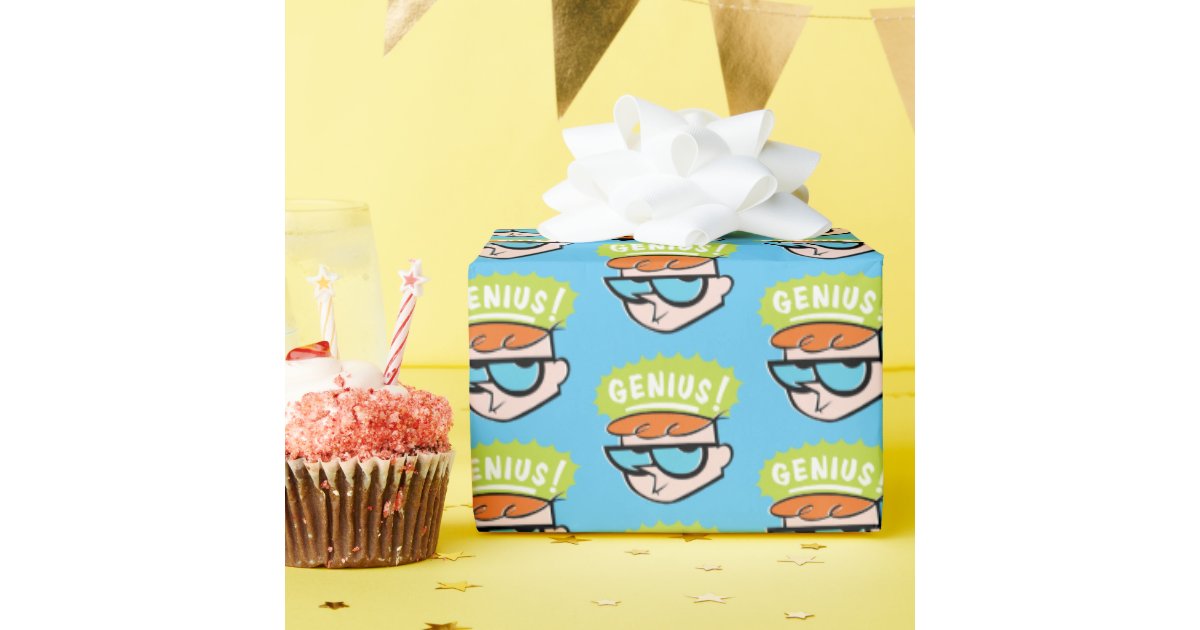 Dexter "Genius" Callout Graphic Wrapping Paper | Zazzle