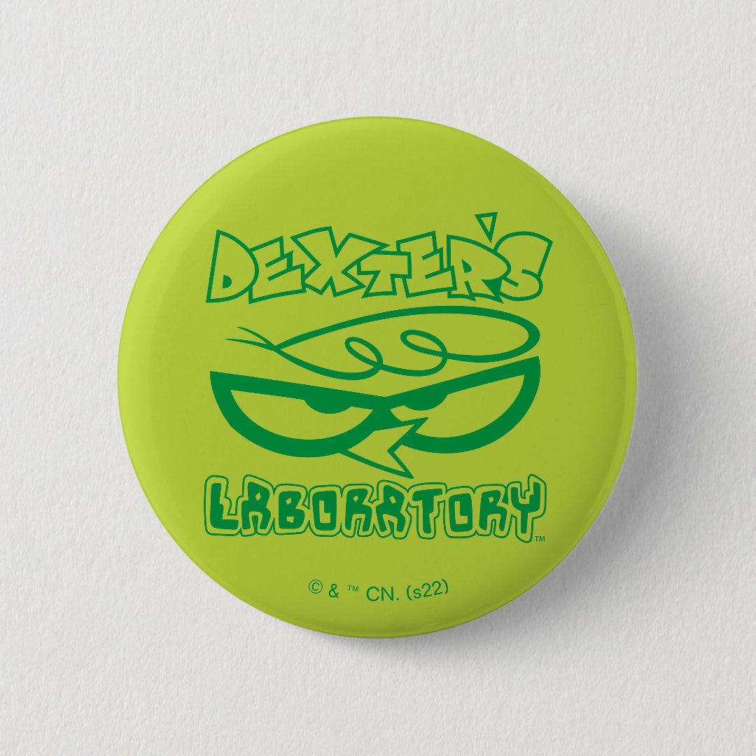 Dexter's Laboratory Face Logo Button | Zazzle