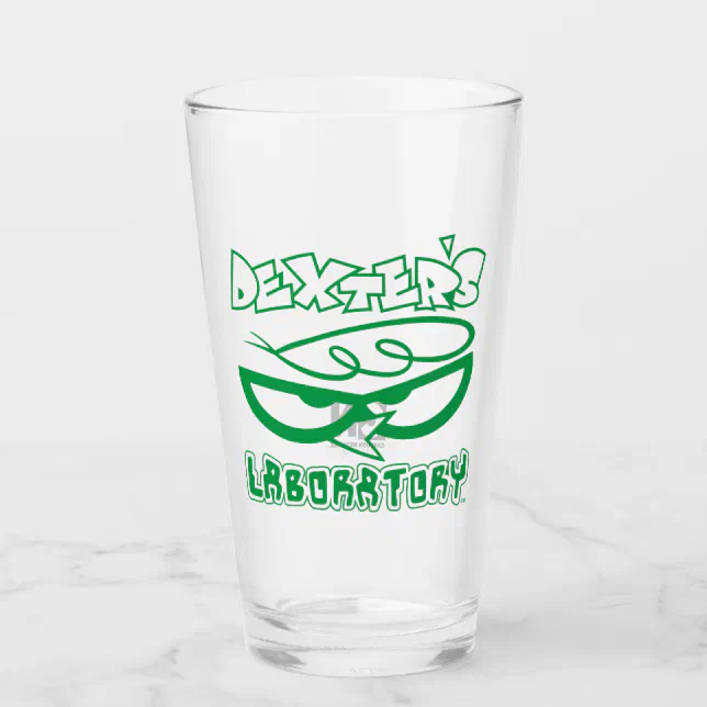 Dexter's Laboratory Face Logo Glass | Zazzle