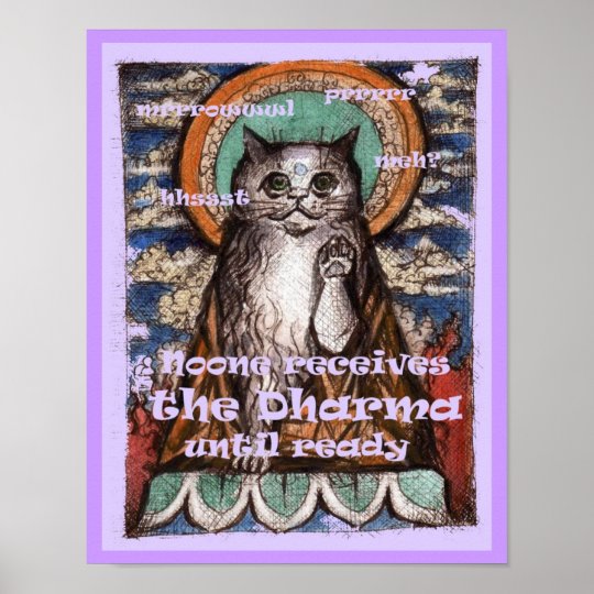 Dharma Cat Four Noble Truths Poster | Zazzle.com