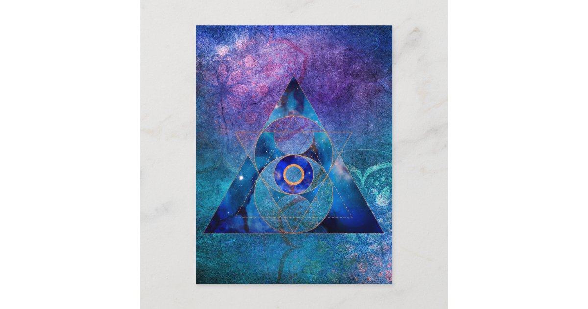 Dharma Sacred Geometry Galaxy Postcard | Zazzle