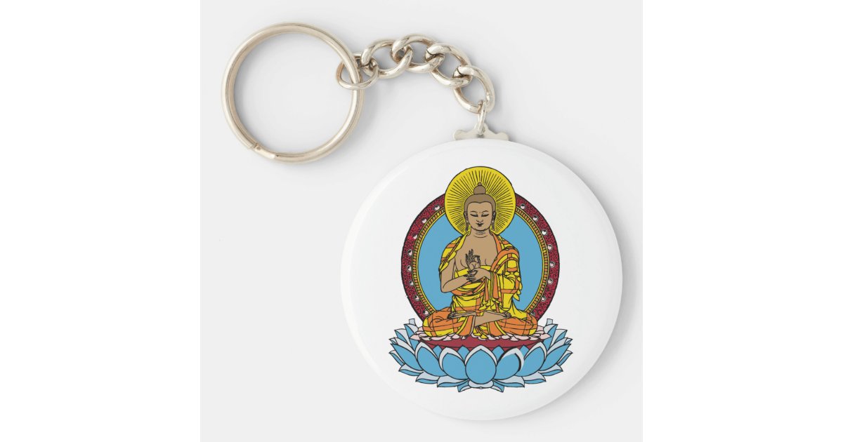 Dharmachakra Buddha Keychain | Zazzle