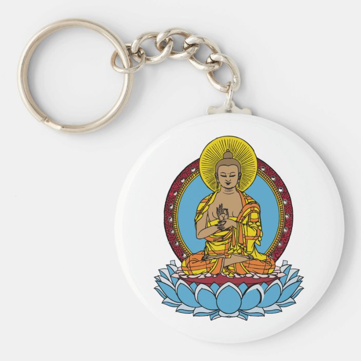 Dharmachakra Buddha Keychain | Zazzle.com