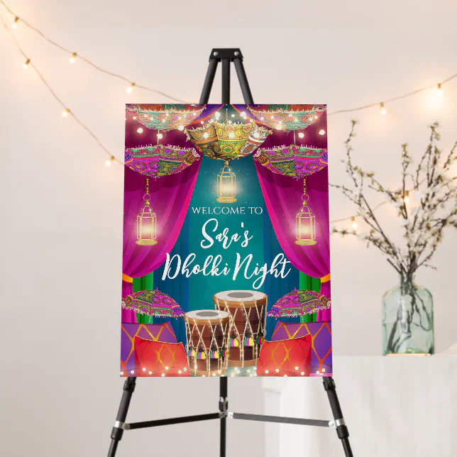 Dholki Welcome Signs as Dholak Welcome signs | Zazzle