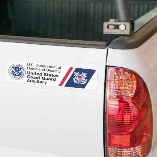 DHS - Coast Guard Auxiliary Bumper Sticker | Zazzle