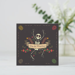 Dia de los Muertos Halloween Party Invitation | Zazzle