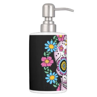 Dia de los Muertos Sugar Skull Bathroom Set | Zazzle
