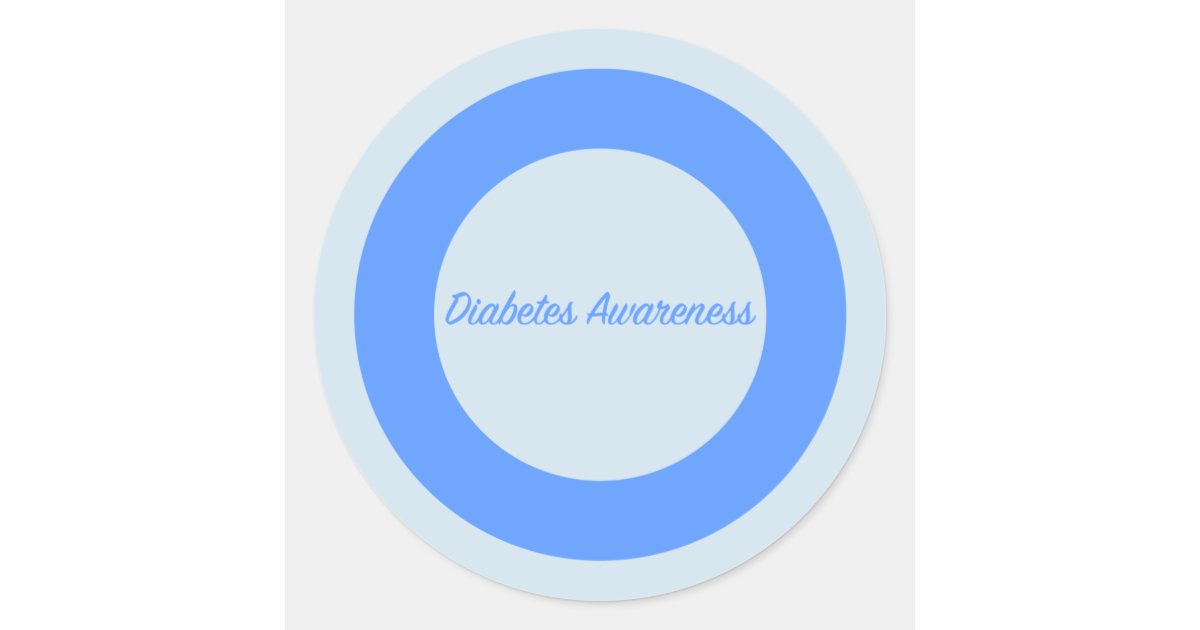 Diabetes Awareness Circle Classic Round Sticker | Zazzle
