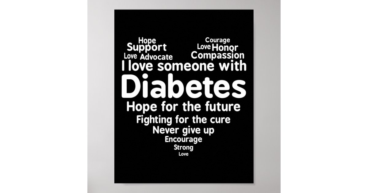 Diabetes Awareness Support Month Poster | Zazzle