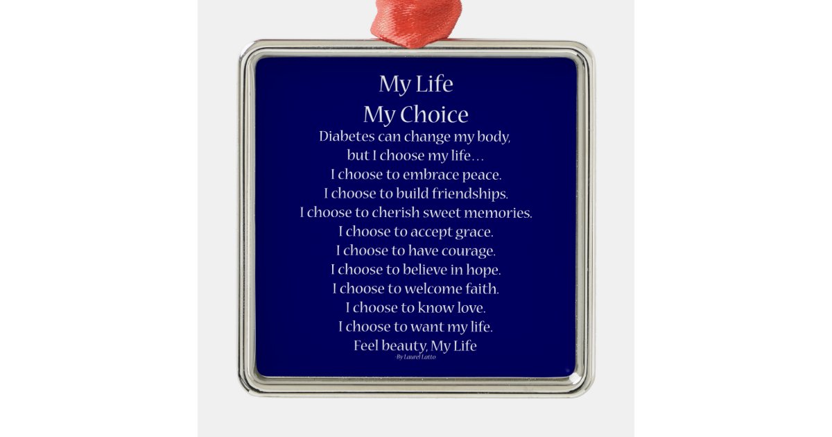 Diabetes Awareness Support Poem Charm Ornaments | Zazzle