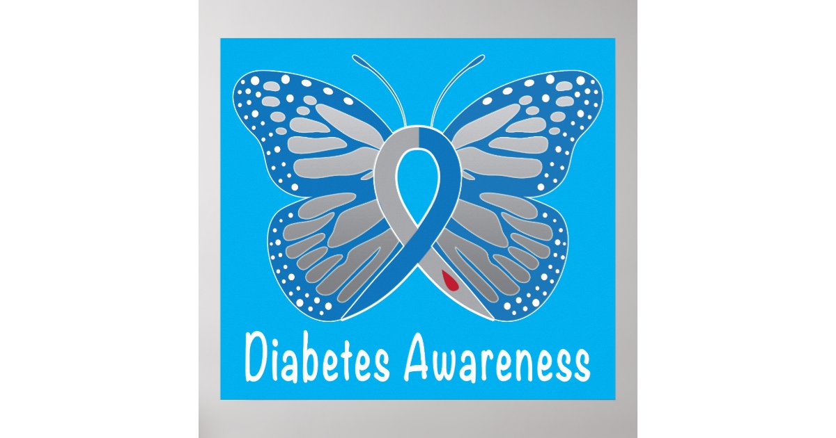 Diabetes Butterfly Poster | Zazzle