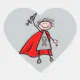 Diabetes Insulin Superhero Girl Heart Sticker | Zazzle