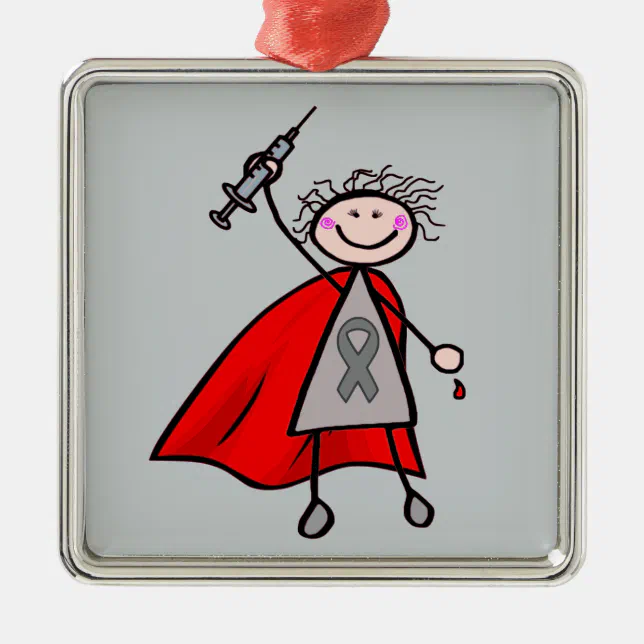 Diabetes Insulin Superhero Girl Metal Ornament | Zazzle